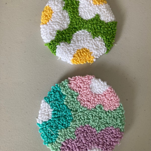 Punch Needle Patterns for Beginners Mushroom Mug Rug Needle Punch ...