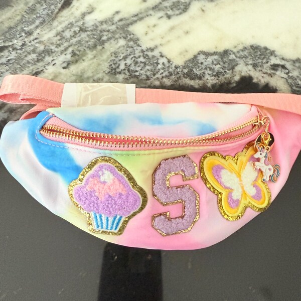 Personalized Kids Nylon Fanny Pack | Chenille Letter Patch Fanny Pack ...
