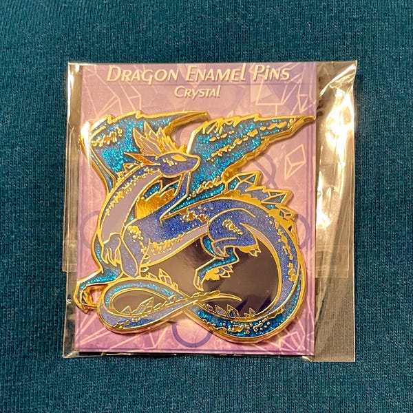 Lapis Lazuli Dragon Enamel Pin - Etsy