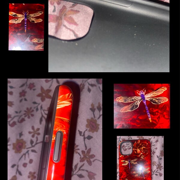 Crimson Flight Dragonfly Phone Case for Boho Style and Sophistication ...