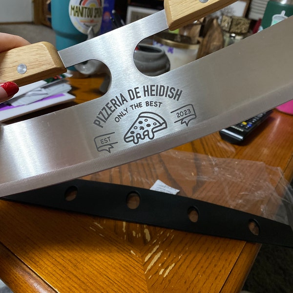 Personalized PIZZA CUTTER ROCKER | Custom Pizza Cooking Tool | Pizza ...