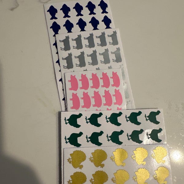 Set of 50 Meal Decal, Meal Stickers, Menu Stickers, Wedding Meal ...