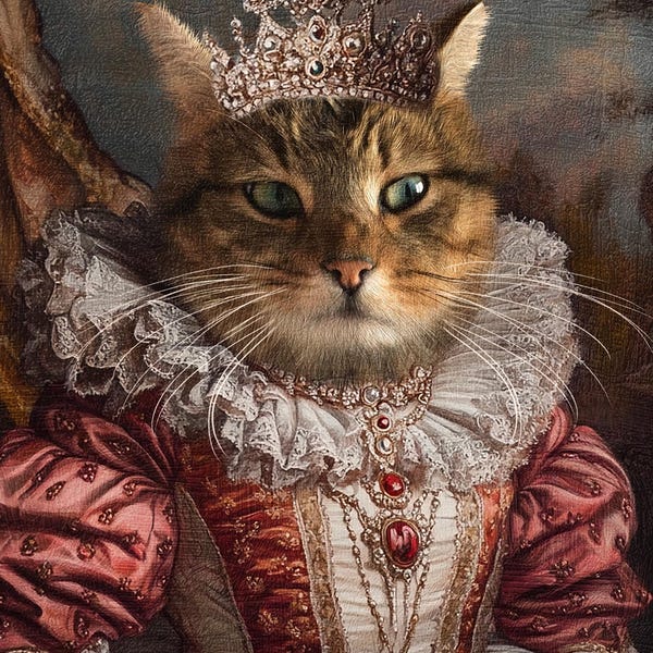 Custom Royal Cat Portrait, Renaissance Cat Painting, Pet Lovers Gift ...