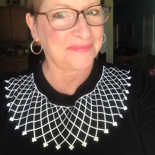 Ruth Bader Ginsburg Shirt , Rbg , Jabot Collar T Shirt , Mothers Day ...