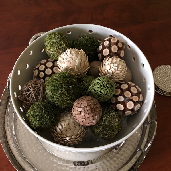 Large Decorative Balls for Bowls, Vase Fillers Textured Orbs, Spheres ...