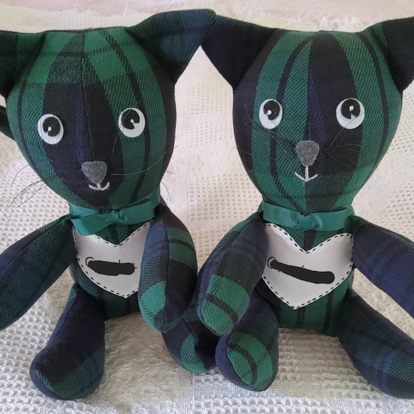 Memory Cat/kitten/kitty/stuffed Animal/custom Made/from Shirt/in Memory ...