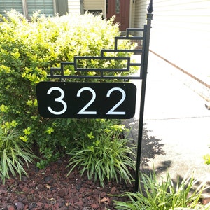 Address America XL Contemporary Super Reflective Yard Address Sign ...
