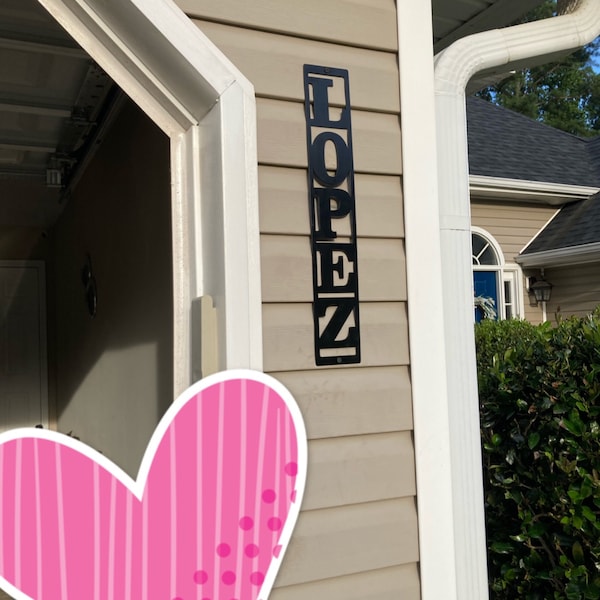 Vertical or Horizontal Metal Address Sign | Outdoor Address Sign ...