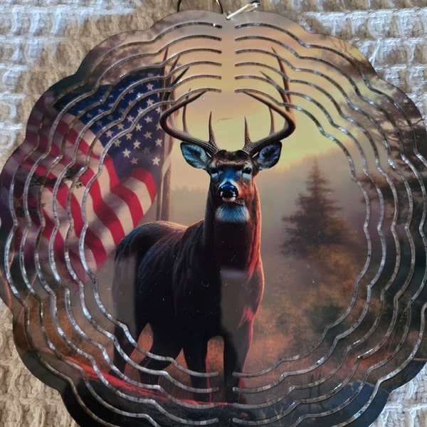 Deer American Flag Wind Spinner - Digital Design - Download - Png File ...