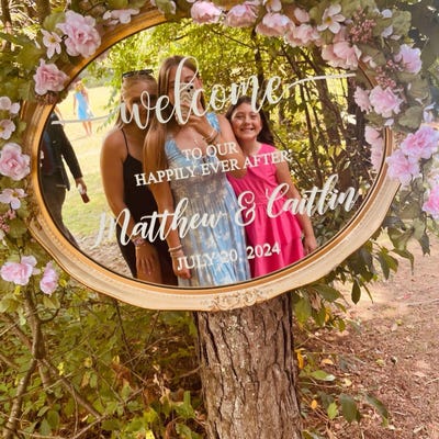Engagement Sign Decal/personalized Names and Dates/mirror Decal ...