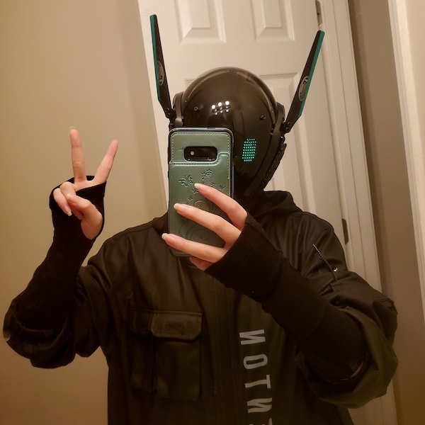 Bluetooth Cyberpunk Bunny Mask | Rave Mask | Cyberpunk Helmet | Techear ...