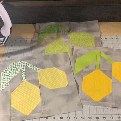 Fresh Lemons Summer Food Quilt Block PDF Pattern Includes Instructions ...