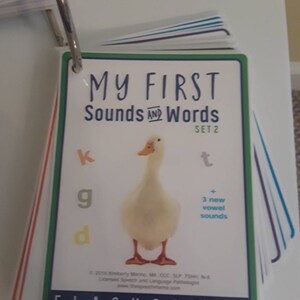 My First Sounds and Words Flashcards-set 1 - Etsy