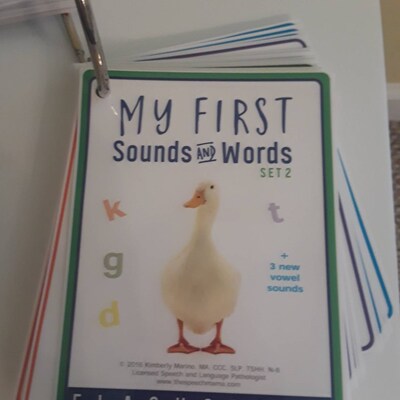 My First Sounds and Words Flashcards-set 1 - Etsy