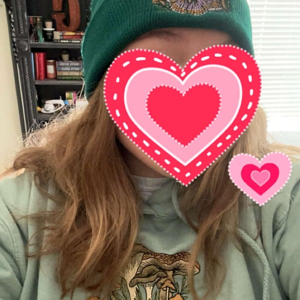 Mushroom Moth Embroidered Beanie - Handmade Embroidered Toboggan - Boho ...