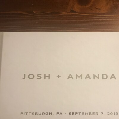 Wedding Sign-in Book Guest Book, Personalized Wedding Guestbook, Modern ...