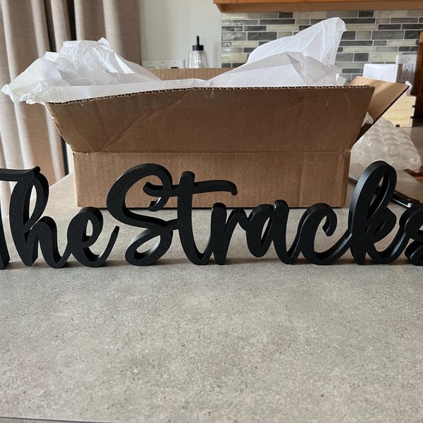 Freestanding Last Name Sign: Stackable Wedding Table Decor - Etsy
