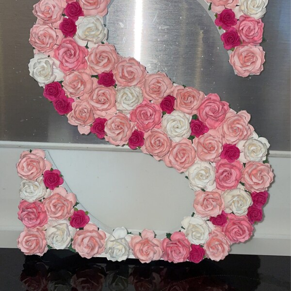 Floral Letter • Free Standing Letter • Gift for Her • Bedroom, Nursery ...