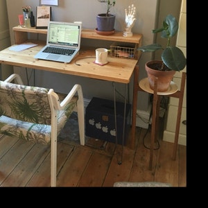 Computer Desk With Monitor Stand Rustic Reclaimed Handmade - Etsy UK