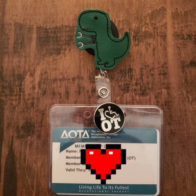 T-rex OT Grabbers Badge Reel - Etsy