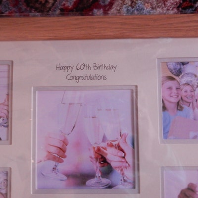 80th Photo Frame Word 80th Birthday Photo Frame Special Gift Two Box ...