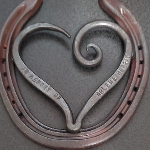 Forged Iron Heart Wall Artwork Personalized Metal Sculpture Wedding ...