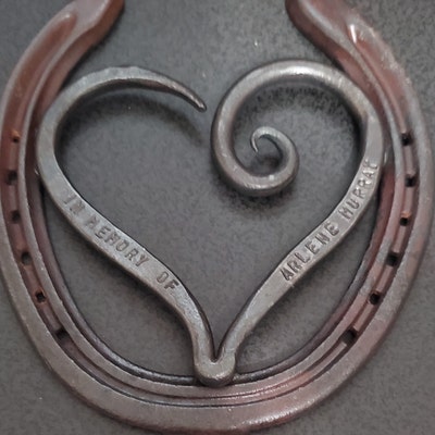 Forged Iron Heart Wall Artwork Personalized Metal Sculpture Wedding ...