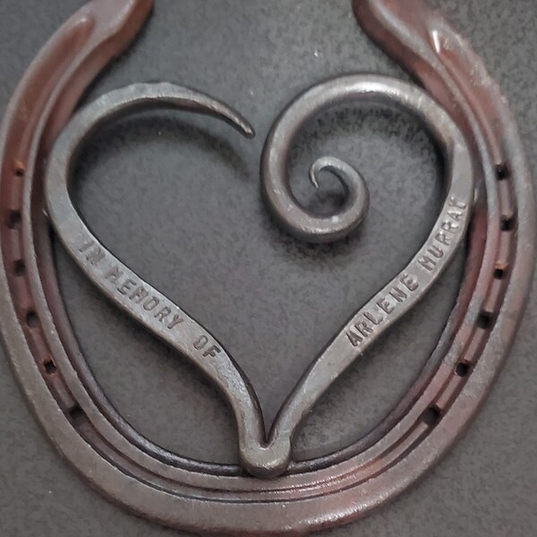 Forged Iron Heart Wall Artwork - Personalized Metal Sculpture - Wedding ...