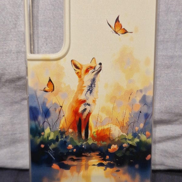 Line Art Animal Phone Case Cute Fox Cover for iPhone 16pro, 14, 13, 12 ...