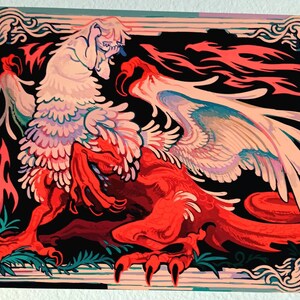 Red Dragon Falin Art Print 7.5x11 Dungeon Meshi Art - Etsy