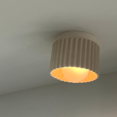 Large Scalloped Montebello Pendant Light Fixture Bone - Etsy