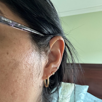 Tiny Evil Eye Threadless Flat Back Nose Stud, 20,18,16ga, 5-10mm Unisex ...