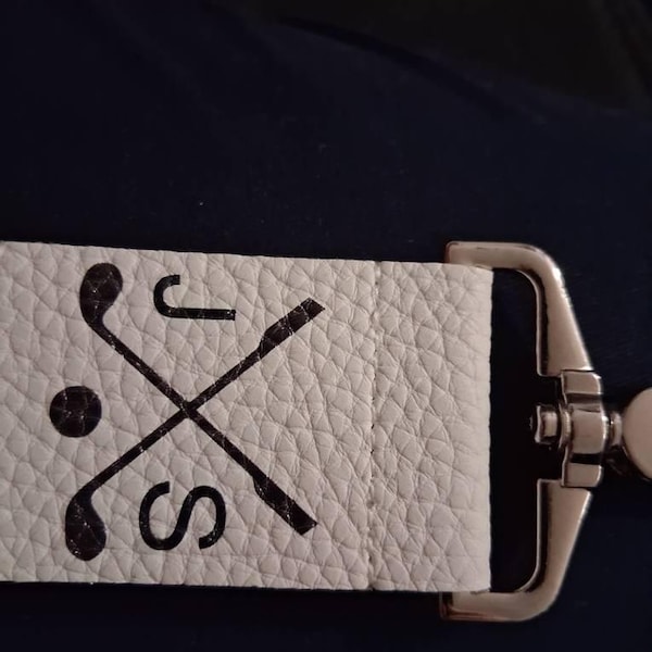 Leather Golf Bag Tag Gift With Golf Tees, Personalized Golf Tee Holder ...
