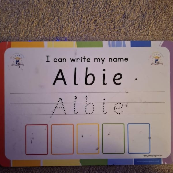 Personalised Name Tracing Worksheet: Early Years Learning (laminated ...