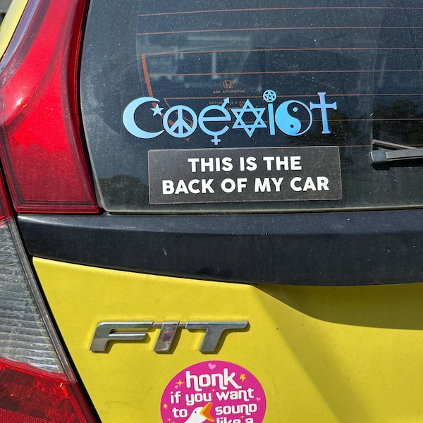 This is the Back of My Car Bumper Sticker or Magnet, 7x2 Inch Weather ...