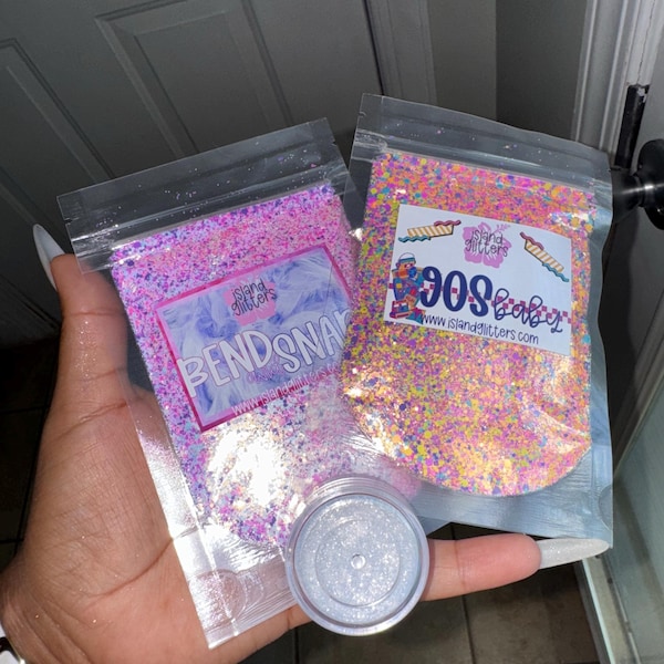 FLASHBACK - Chunky Neon Glitters | 90s Theme Glitters | Chunky Silver ...