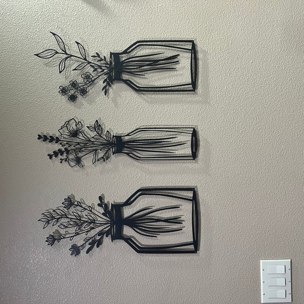 Spring Flower Metal Wall Decor, Unique Design Flower Art, Home Decor ...
