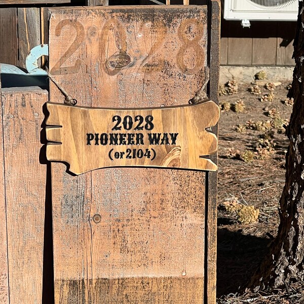 Personalized Log Shaped Sign: Solid Pine Wood, Epoxy Inlay, Rustic ...