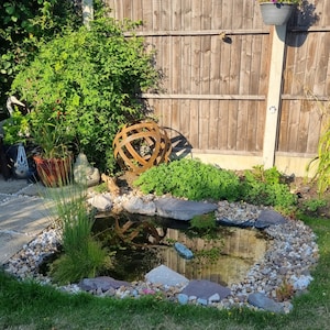 UK Rustic Garden Double Banded Sphere, Decoration Orb, Globe, Ball ...