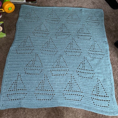Filet Crochet Baby Blanket Pattern Easy Crochet Pattern for - Etsy