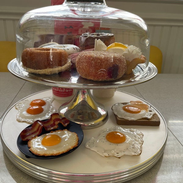 Bacon Fried Egg Sculpture - Food Sculpture - Clay Bacon Art - Food Art ...