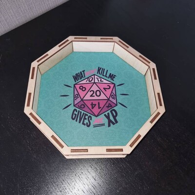 Octagon Dice Tray D20 XP Gaming Pattern D&D RPG Gaming Dice - Etsy