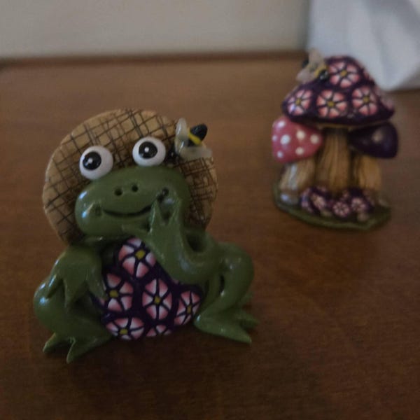 NEW! Hand Sculpted MINI Jingle Bell Mouse Figurine Set in Polymer Clay ...