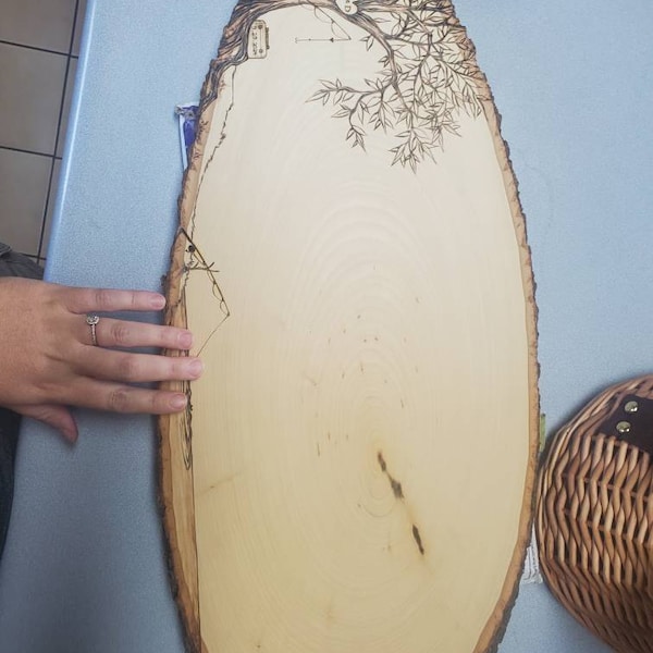 Personalized Family Tree Wood Burned Tree Slice Holiday Birthday Gift ...