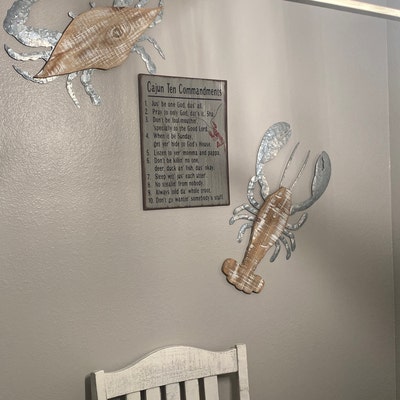 Cajun 10 Commandments Primitive Rustic Country Flat Canvas Panel Sign ...