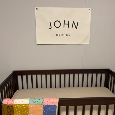Baby Name Flag Canvas Flag Nursery Name Sign Custom Name - Etsy
