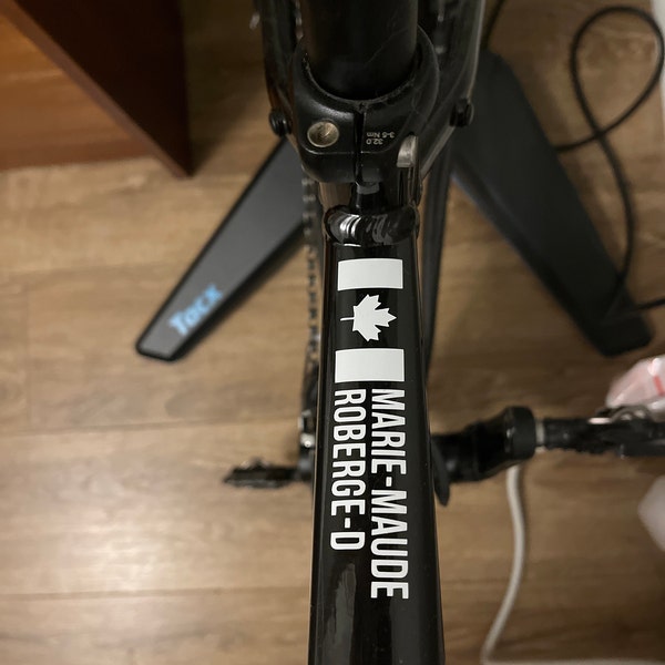Bike Name Decal Custom Sticker With Canada Flag | Bicycle Frame Decal ...