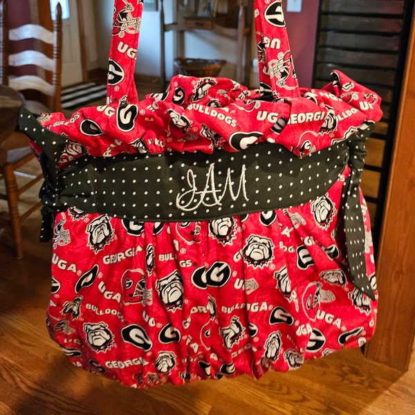 Georgia Bulldogs Custom Embroidered MINI or CRIB Sized Rag Quilt or ...