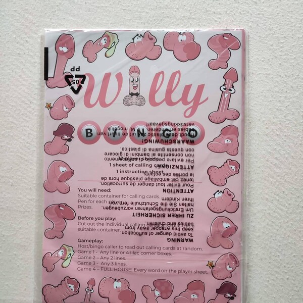 Willy Bingo Game: Funny Hen Night Party, 12 Players - Etsy UK