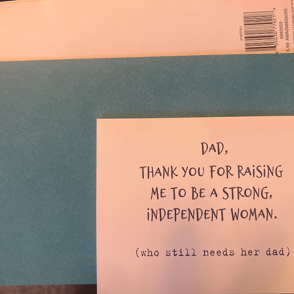 Heartfelt Fathers Day Card From Daughter / Thank You for Raising Me to ...